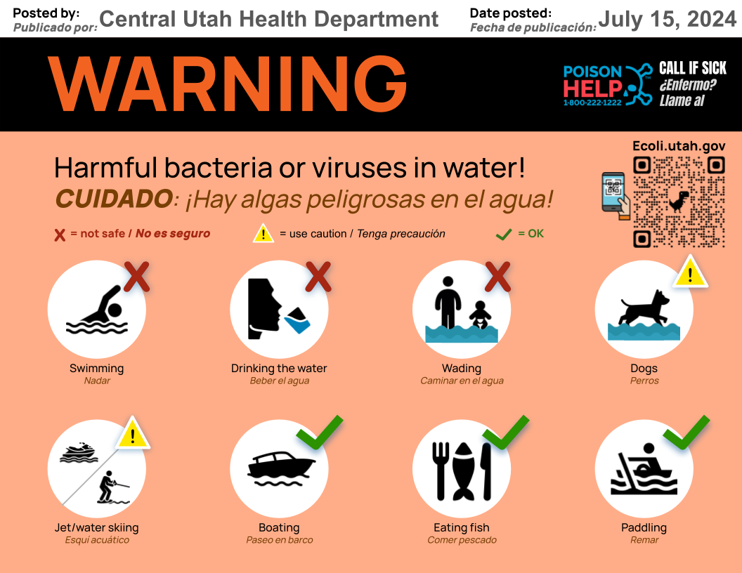 Warning – Harmful Bacteria or Viruses in water! – Central Utah Public ...